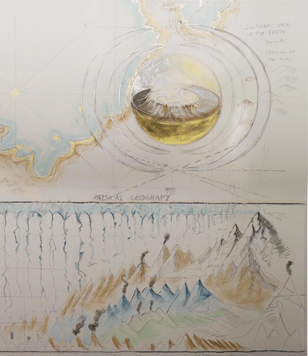 Rohini Devasher - Spheres_drawing (detail)_ metallic paint, pencil ...